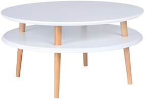 Bílý lakovaný konferenční stolek RAGABA UFO 70 cm
