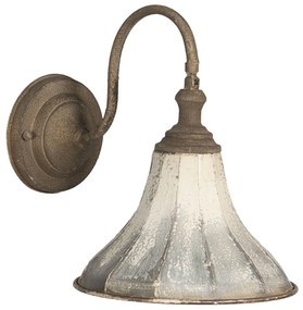 Krémová vintage nástěnná lampa s patinou Molly - 31*23*27 cm