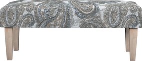 Dlouhá lavička 100x40cm barva vícebarevná látka pletený vzor, vzorované