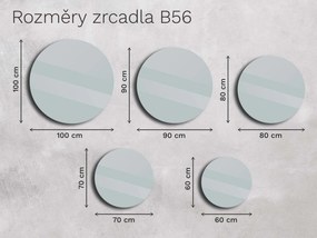 Zelené zrcadlo Base B56 60×60