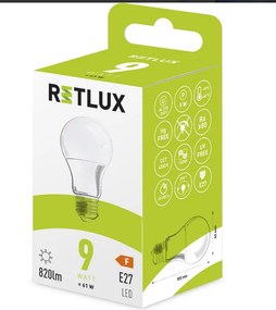 Retlux RLL 404 - E27, 9 W, 4000 K, studená bílá, 820 LM