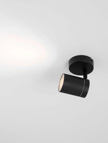 Matně černé kovové bodové svítidlo s ohybatelnou konstrukcí 12x8 cm Alma – Nova Luce