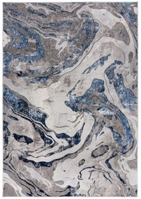 Flair Rugs, Kusový koberec Eris Marbled Navy, 240x340, modrá, kancelář
