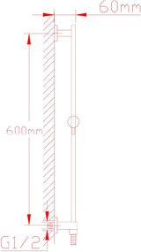 Sapho Nancy 1202-04 posuvný držák sprchy 600 mm chrom