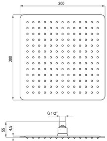 Deante Cascada Anemon Bis, podomítková sprchová sada, černá, NAC_N9MP
