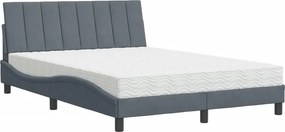 Postel s matrací Hanko tmavě šedá 120 x 200 cm samet 3208587