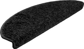 Schodové rohože 15 ks 65 x 21 x 4 cm černé, půlkulaté, velké 133901