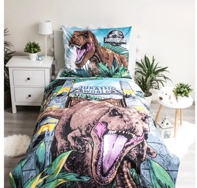 Svítící bavlněné povlečení JURASSIC WORLD ROAR barevné Rozměr povlečení: 70 x 90 cm | 140 x 200 cm