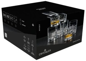Crystalex - Bohemia Crystal Sklenice na Whisky Barline 280 ml, matný brus BM776, 4 ks