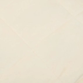 Zátěžová deka světle krémová 152 x 203 cm 11 kg textil 3154874