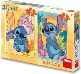 DINO Zamilovaný Stitch / 24+48 dílků / od 4 let