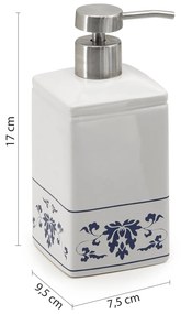 Gedy, CIXI dávkovač mýdla na postavení, porcelán, modrá/bílá, CX8189