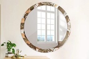 Kulaté dekorativní zrcadlo Palmové listy fi 100 cm