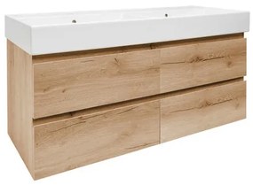 Koupelnová skříňka s umyvadlem SAT B-Way 119x50x45 cm dub mat BWAY2120OAKU2B