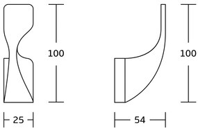 Mexen Rino, držák na ručník, 1-háček, zlatá lesklá, 7027035-50