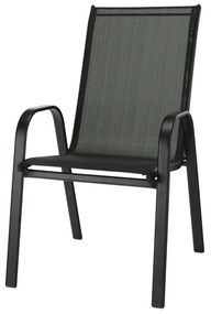 IWHOME Zahradní židle VALENCIA 2 černá, stohovatelná IWH-1010010 sada 4ks