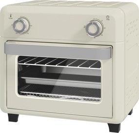 HOMCOM Mini trouba s konvekcí 10 l 2 v 1 Mini trouba s roštem, plechem na pečení a plechem na drobky, horkovzdušná fritéza 80 °C-230 °C, s dotykovým …