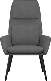 Relaxační křeslo světle šedé textil 341312