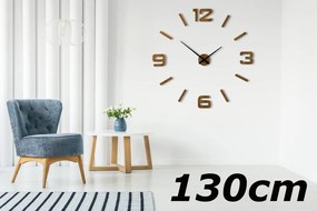 Flexistyle z540g - dubové nalepovací hodiny s průměrem 100-130 cm