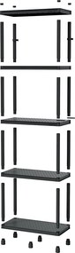 Plastový dílenský regál Stacker 74x172,5 cm černý