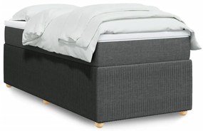 Box spring postel s matrací tmavě šedá 90x190 cm textil