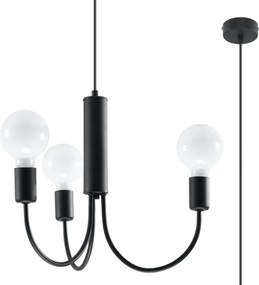 Sollux Lighting Lustr PICCOLO 3 černý