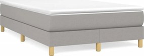 vidaXL Box spring postel s matrací 120x190 cm textil [3269669] Barva: světle šedá