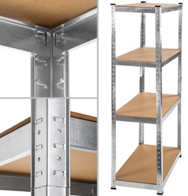 Fistar AKCE - Balíček : 3x Regál 1500x700x300 mm kovový zinkovaný 4-policový, nosnost 700 kg