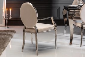 Designová židle s opěrkami Rococo II béžová