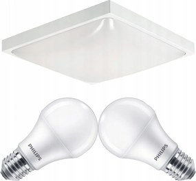 LED stropní svítidlo 2xE27 + 2x žárovka Philips E27 10W