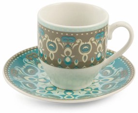 BonamiSada 6 porcelánových šálků na espresso s podšálkem Villa d'Este Cala, 90 ml