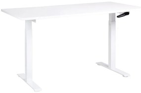 Manuálně nastavitelný psací stůl 160 x 72 cm bílý DESTINES Beliani
