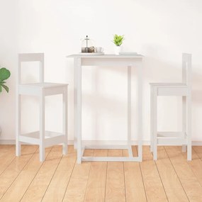 Barové židle 2 ks bílé 40 x 41,5 x 112 cm masivní borové dřevo