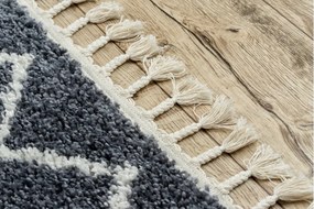 Dywany Łuszczów, Kusový koberec Berber Asila B5970 grey and white, 200x290, šedá, obývací pokoj