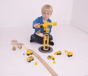 Bigjigs Rail Jeřáb a stavební stroje / od 3 let