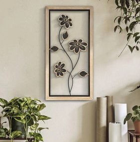 Nástěnná dekorace Girish B 60 cm černá/hnědá