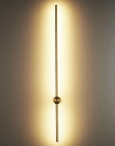 Moderní nástěnná lampa Sparo 100 cm, zlatá matná