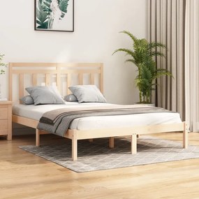 Rám postele masivní dřevo 140 x 190 cm,  3105230 HangarStore.cz
