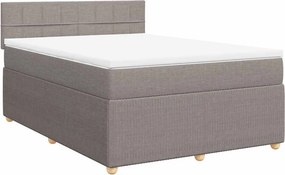 Box spring postel s matrací taupe 140x190 cm textil 3289755