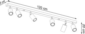 Sollux Lighting Stropní svítidlo BERG 6 přírodní dřevo