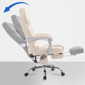 Kancelářská židle Pacific s masážní funkcí V2 – krémová