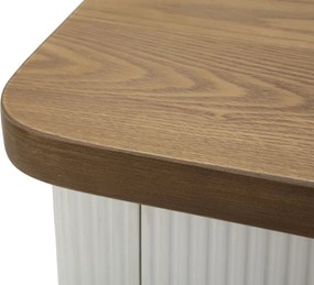 Noční stolek Tolosa 48 cm bílý/jasan