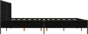 Rám postele černý 120 x 200 cm kompozitní dřevo a kov 3279992