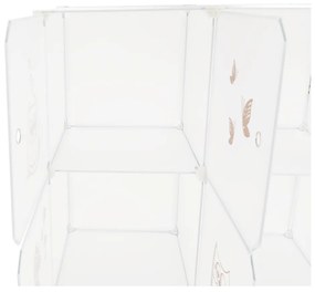 Dětská modulární skříňka DINOS kov a plast, bílá a dětský vzor