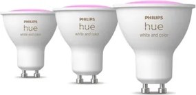 LED žárovka GU10 Philips Hue 3ks 4,2W (50W) White and Color Ambiance (2000-6500K/RGB) stmívatelná