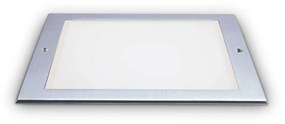 Ideal Lux Venkovní zapuštěné bodové LED světlo TAURUS WIDE SQUARE d.10cm Barva: ocel