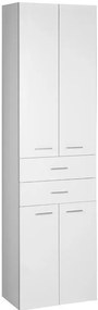 Aqualine Aqualine, ZOJA/KERAMIA FRESH skříňka vysoká 50x184x29cm, bílá, zásuvky, 51291