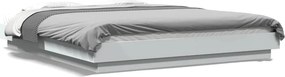 Rám postele s LED osvětlením bílý 160 x 200 cm kompozitní dřevo 3281084