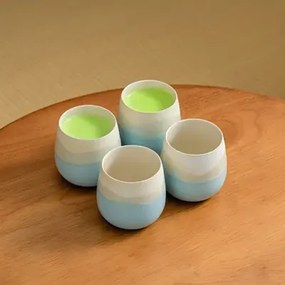Goodwei Fuji Blue / Sada keramických šálků / 4 ks / 200 ml