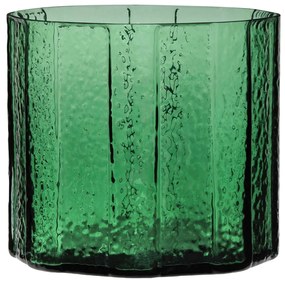 Hübsch Skleněná váza Emerald Green, zelená barva, sklo